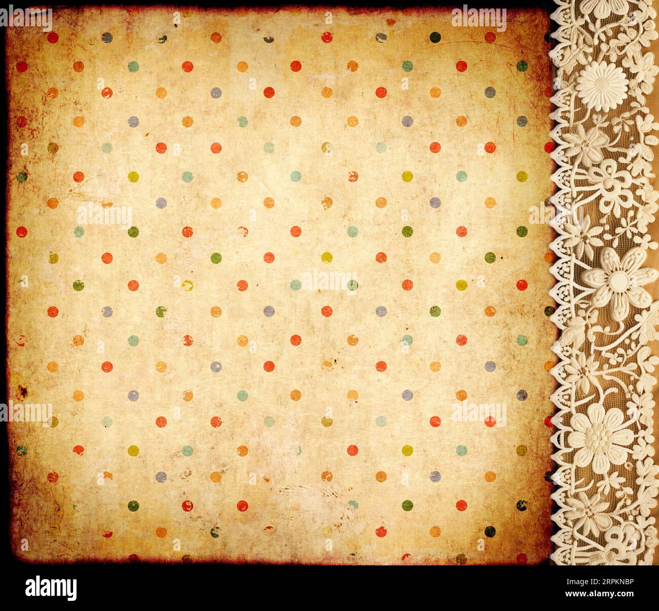 Horizontal or vertical Background with lace borders on grunge old ...