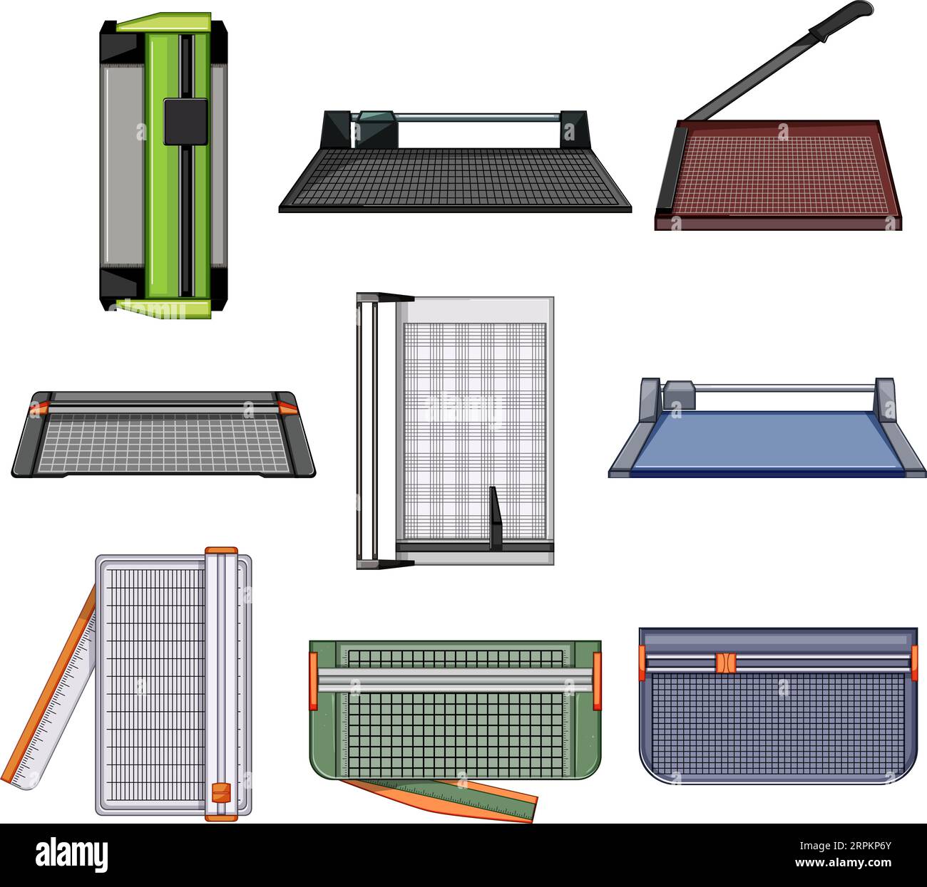 paper trimmer set cartoon vector illustration Stock Vector Image & Art ...