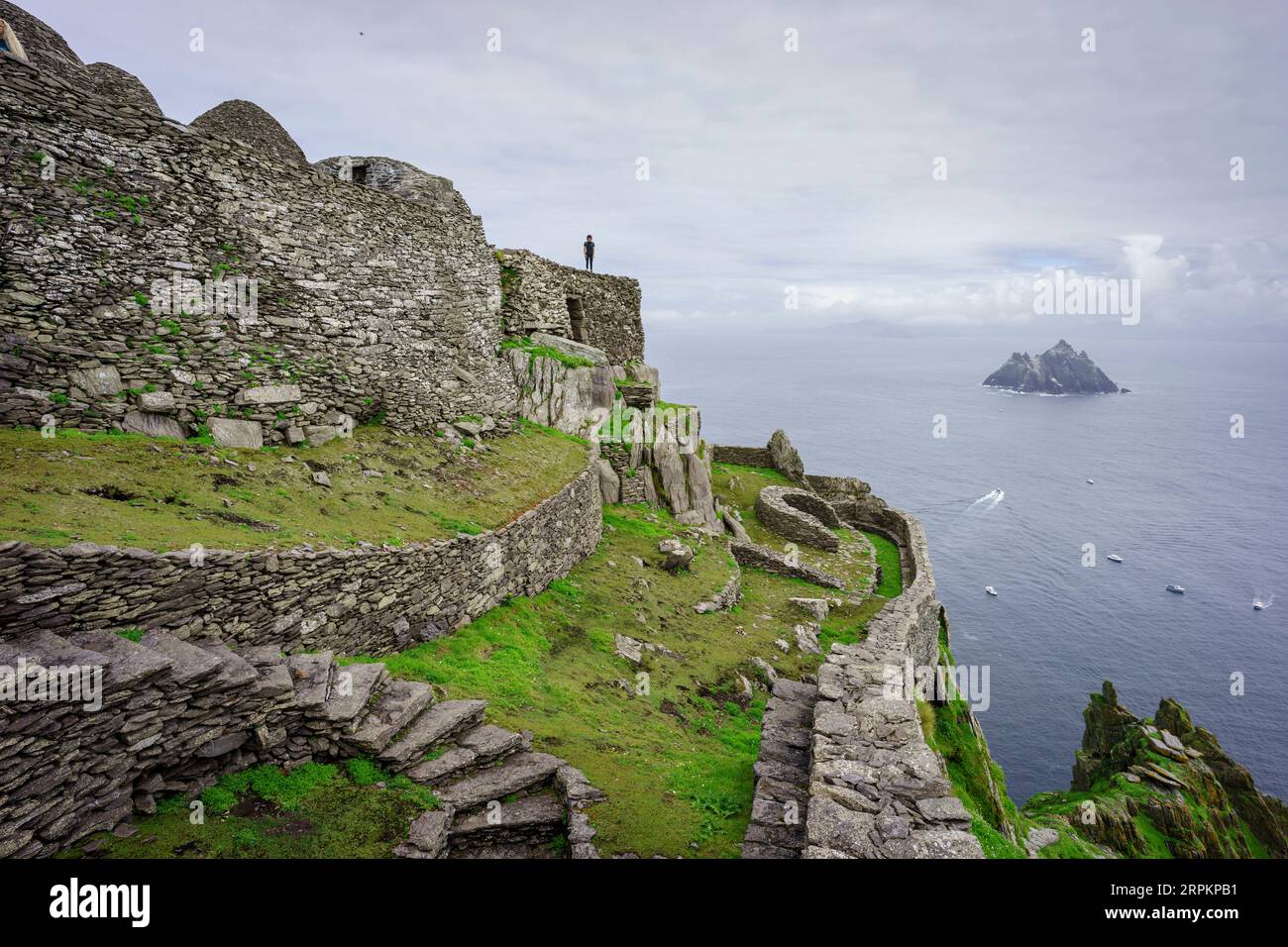 monastery at the top, Skellig Michael island, Mainistir Fhionáin (St ...