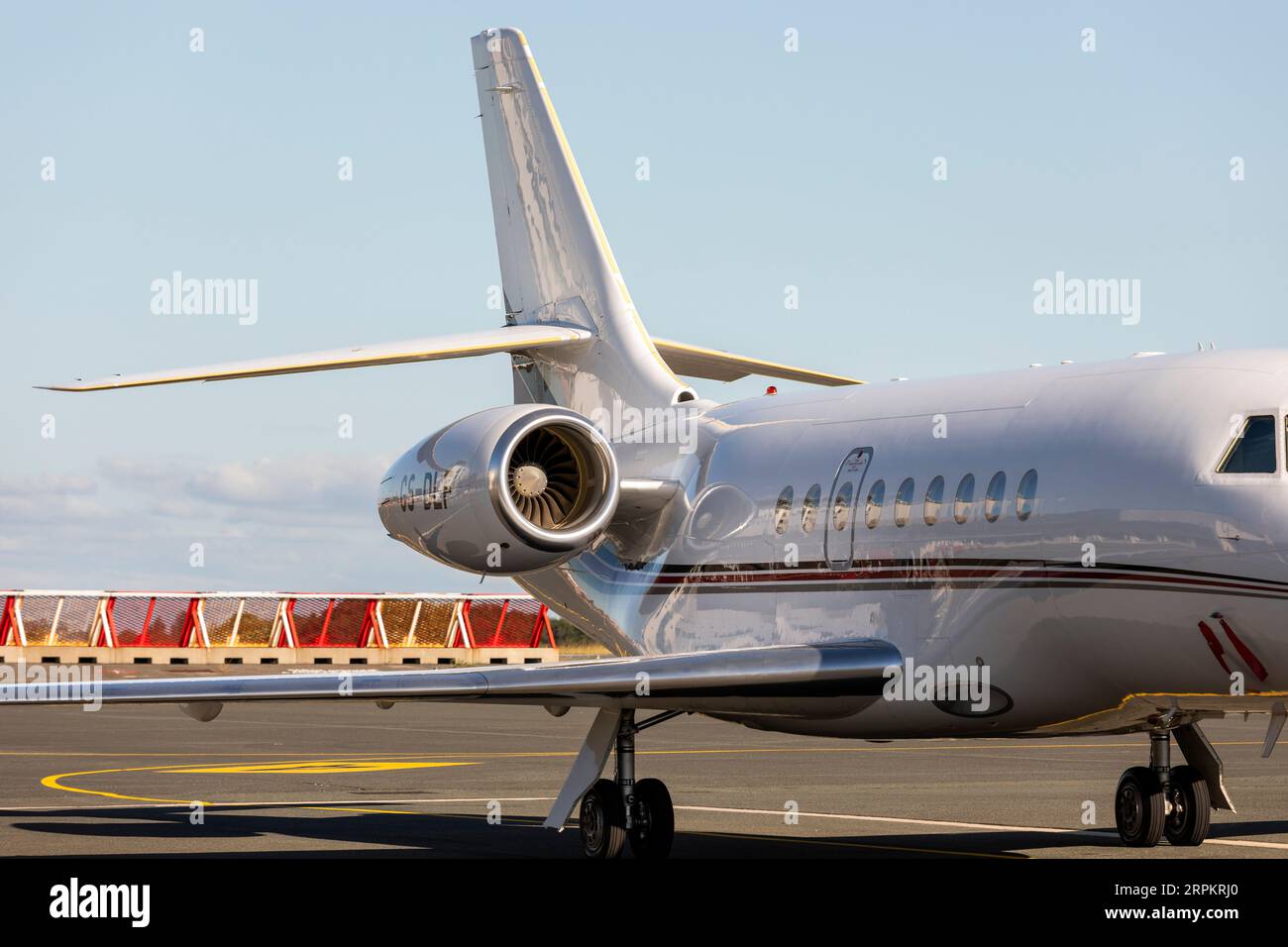 Dassault private jet at Biarritz airport, France Stock Photo - Alamy