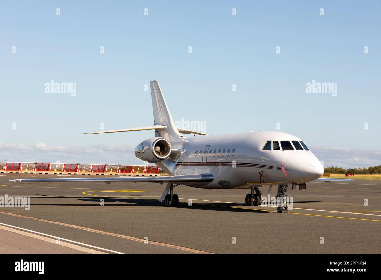 Dassault private jet at Biarritz airport, France Stock Photo - Alamy
