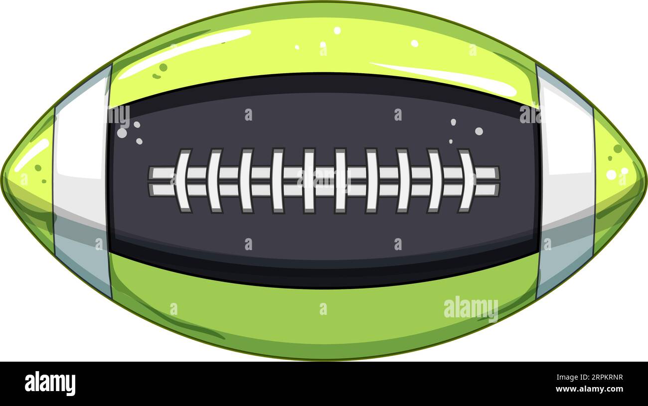 rugby american football ball cartoon vector illustration Stock Vector ...