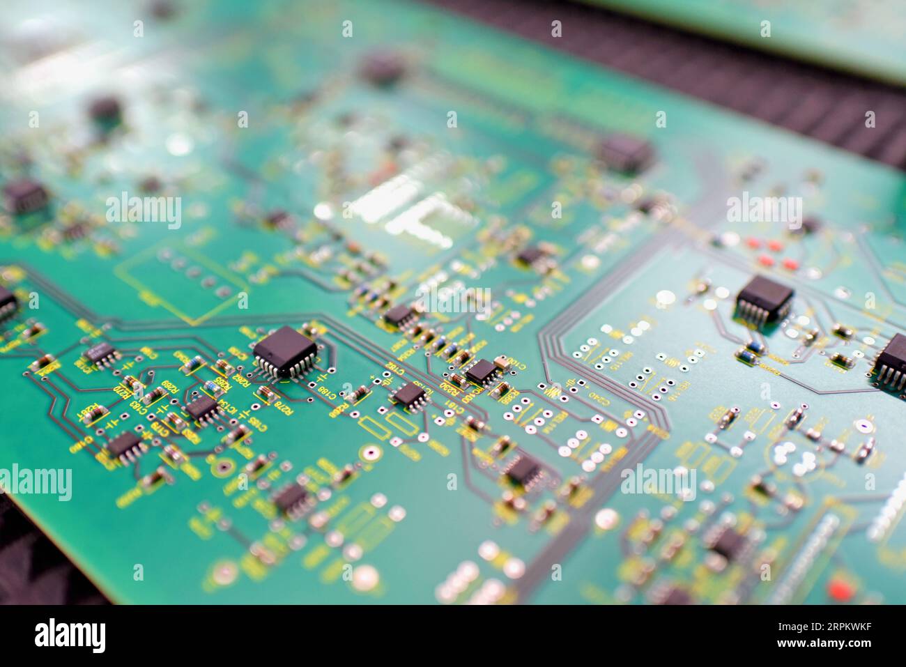production of microelectronics in a modern industrial factory ...