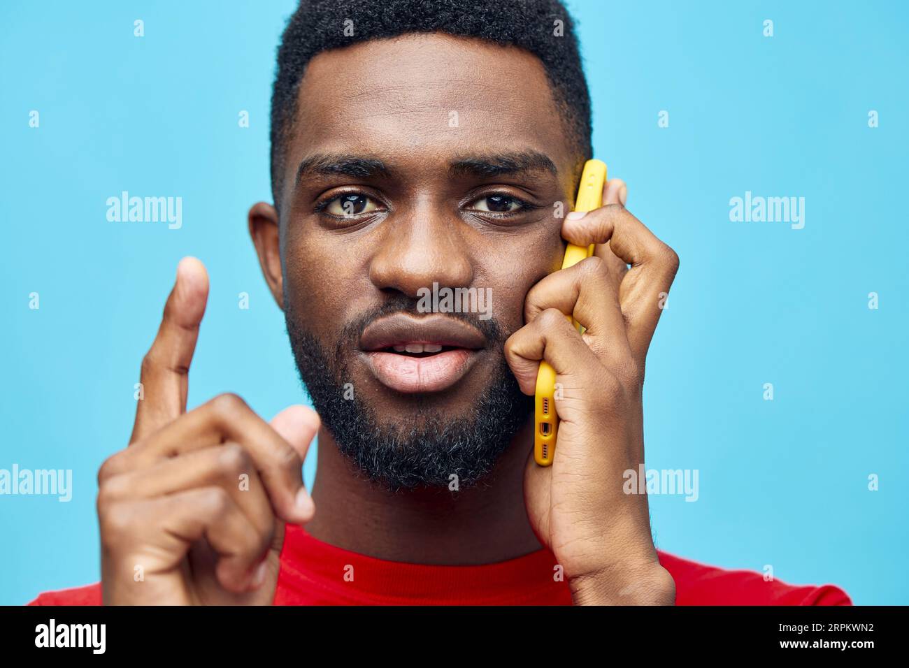 black man african app mobile smile happy guy young phone background ...