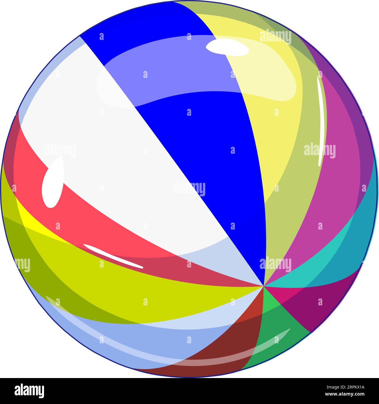 water beach ball cartoon vector illustration Stock Vector Image & Art ...