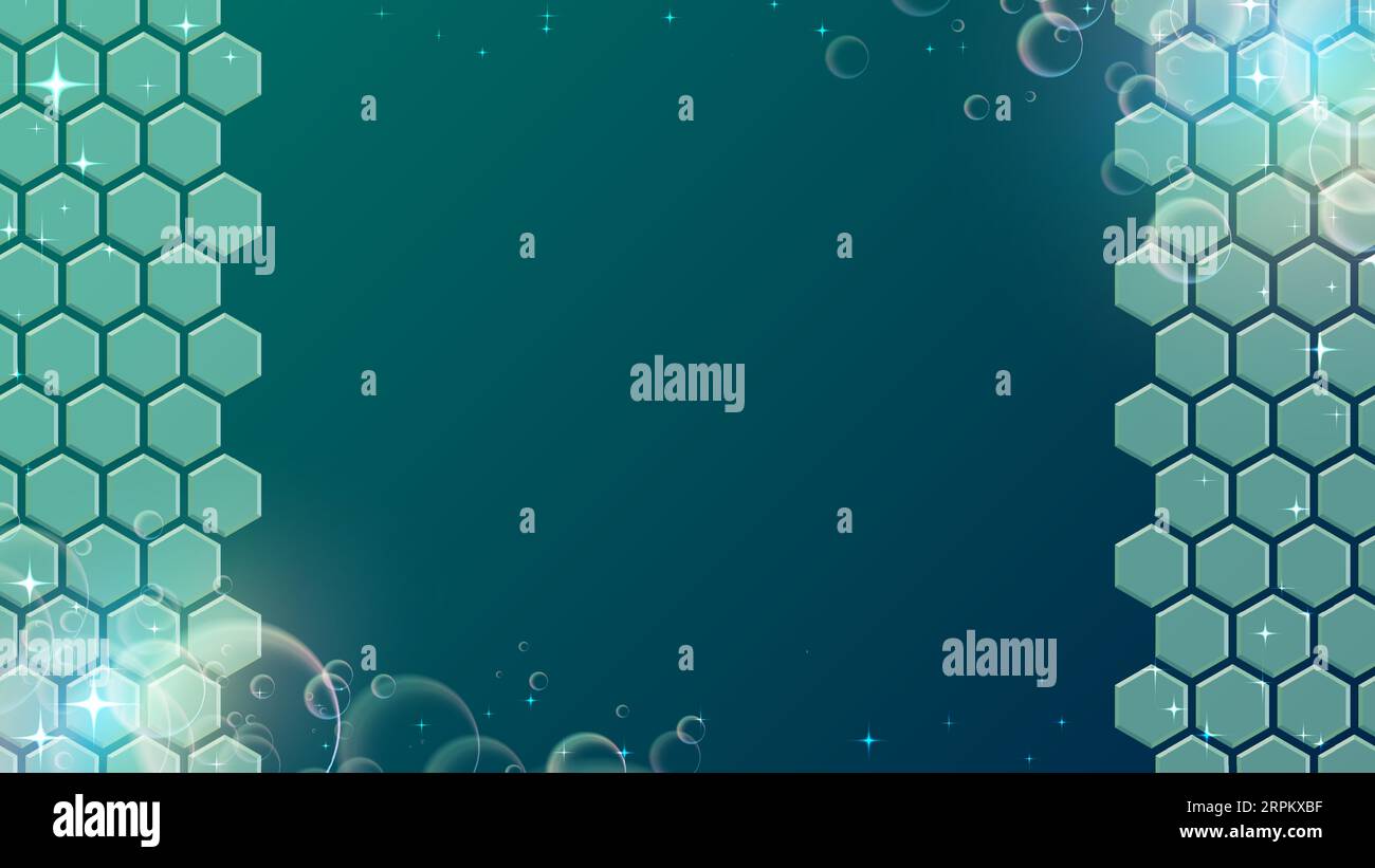 Green hexagon pattern background..Vector data that is easy to edit ...