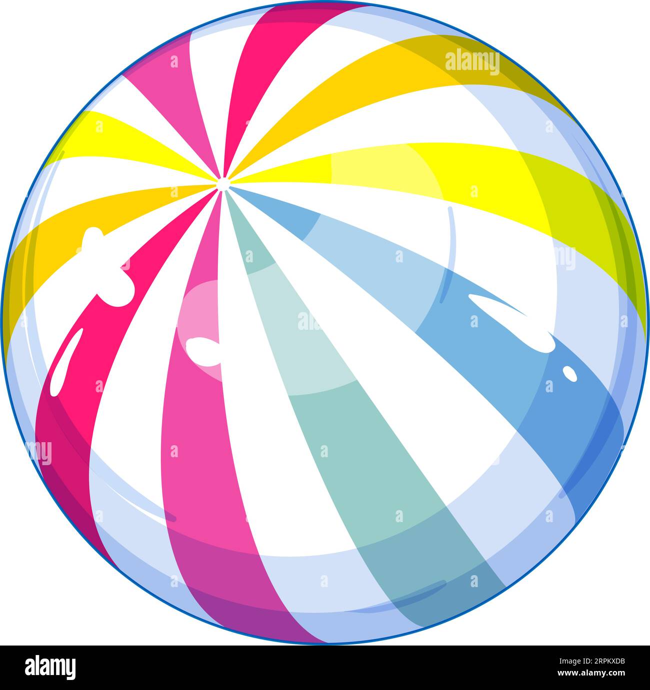 blue beach ball cartoon vector illustration Stock Vector Image & Art ...