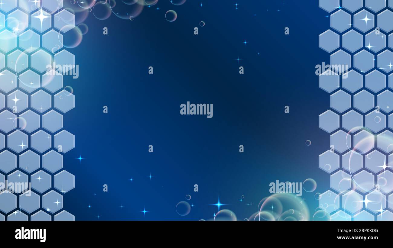 Blue hexagon pattern background.Vector data that is easy to edit Stock ...