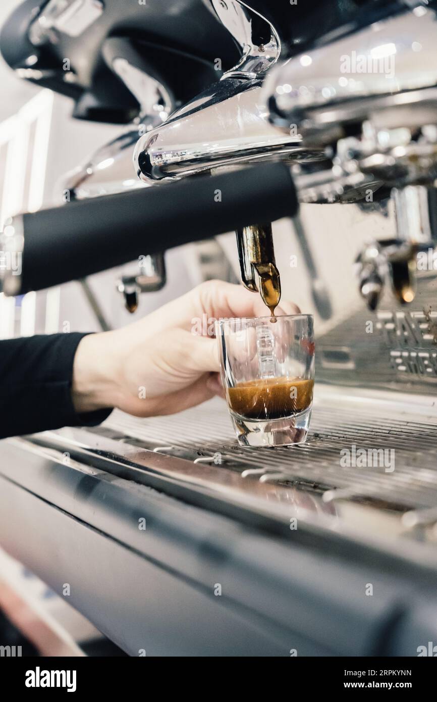 Barista Cafe Making Coffee Preparation Service Concept Stock Photo - Alamy