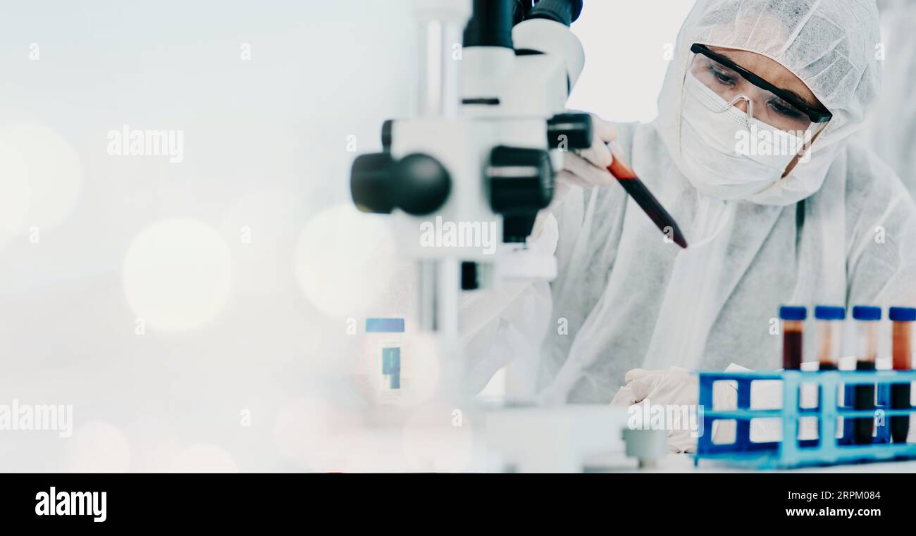 Professional scientist doing research experiment hi-res stock ...