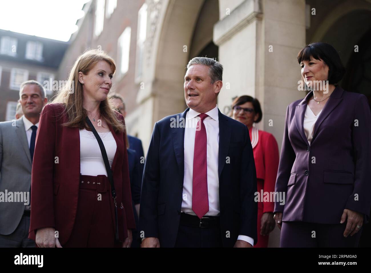 Labour leader Sir Keir Starmer, with Angela Rayner (left) and Rachel ...