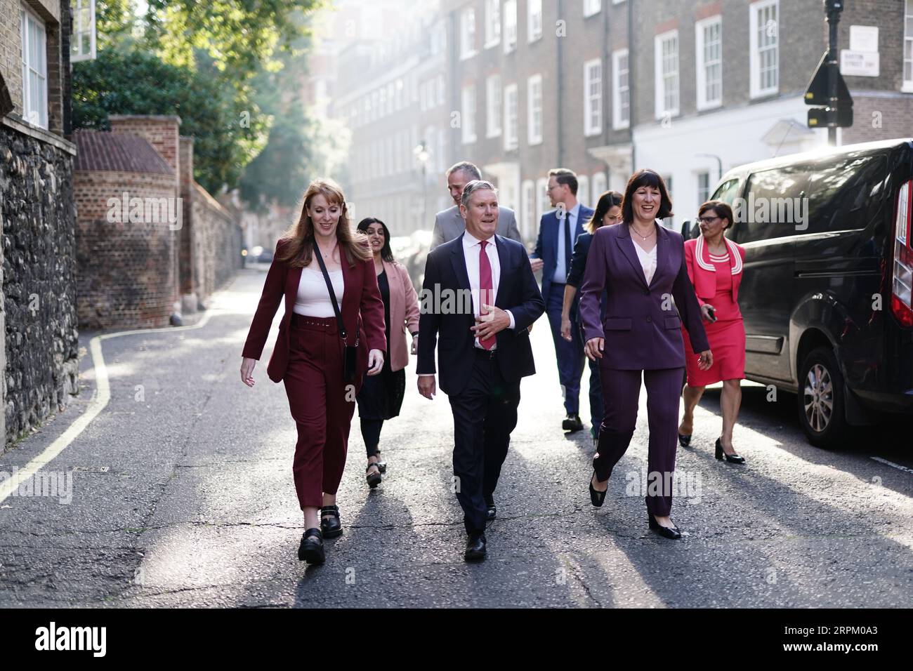 Labour leader Sir Keir Starmer arriving with his shadow cabinet in ...