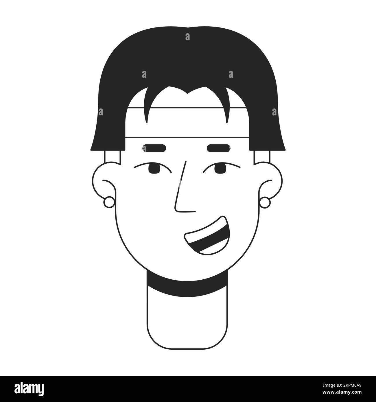 Portrait smiling korean asian Stock Vector Images - Alamy