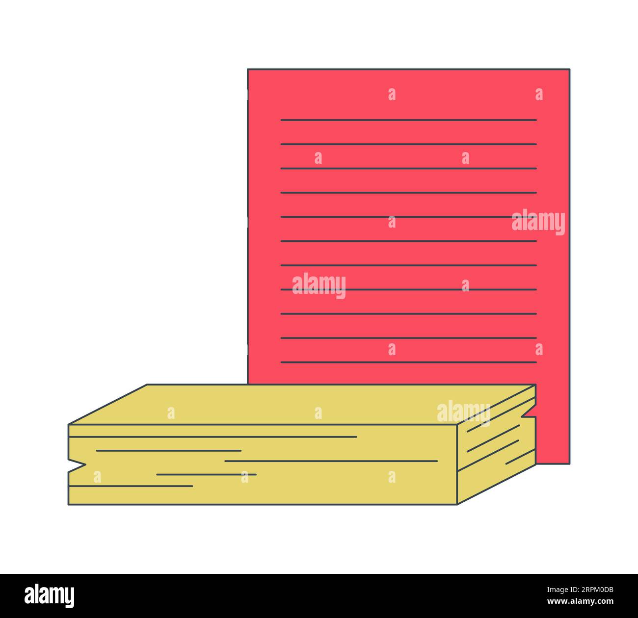 Pile Of Paper Flat Line Color Isolated Vector Object Stock Vector Image And Art Alamy