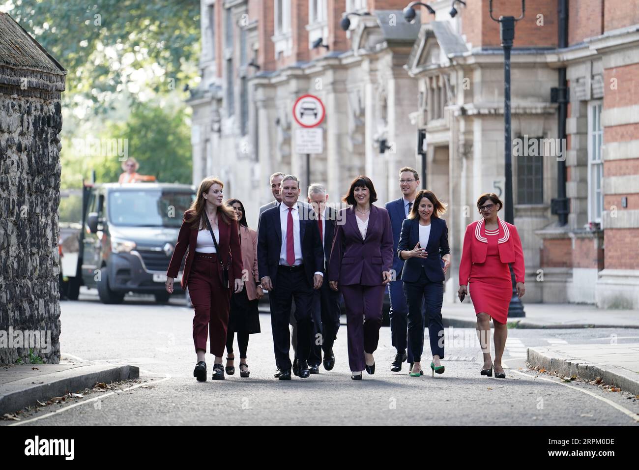 Labour leader Sir Keir Starmer arriving with his shadow cabinet in ...