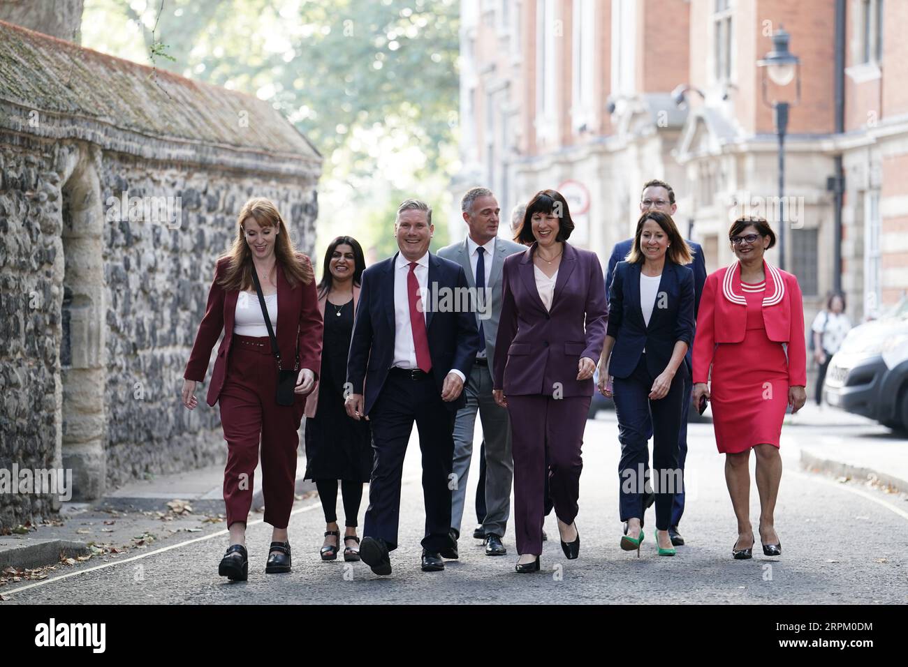 Labour leader Sir Keir Starmer arriving with his shadow cabinet in ...