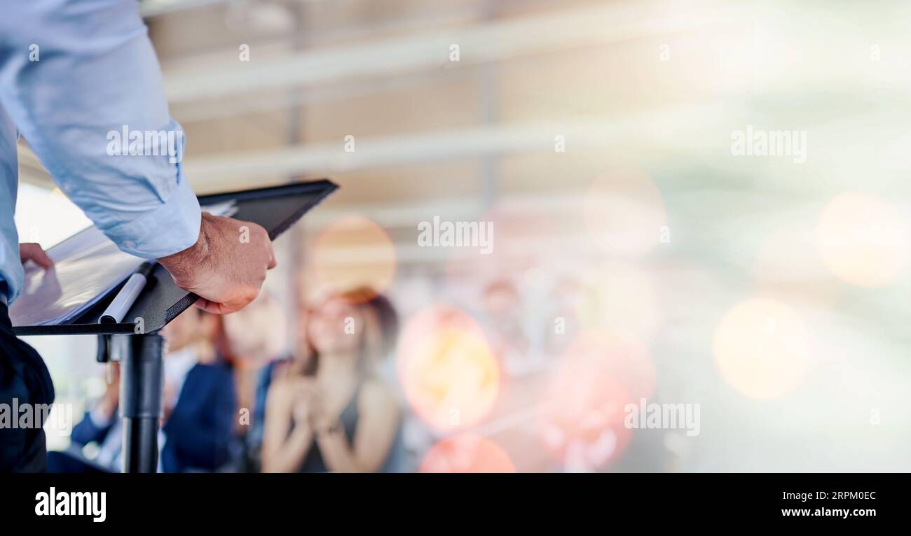 Person talking podium hi-res stock photography and images - Alamy