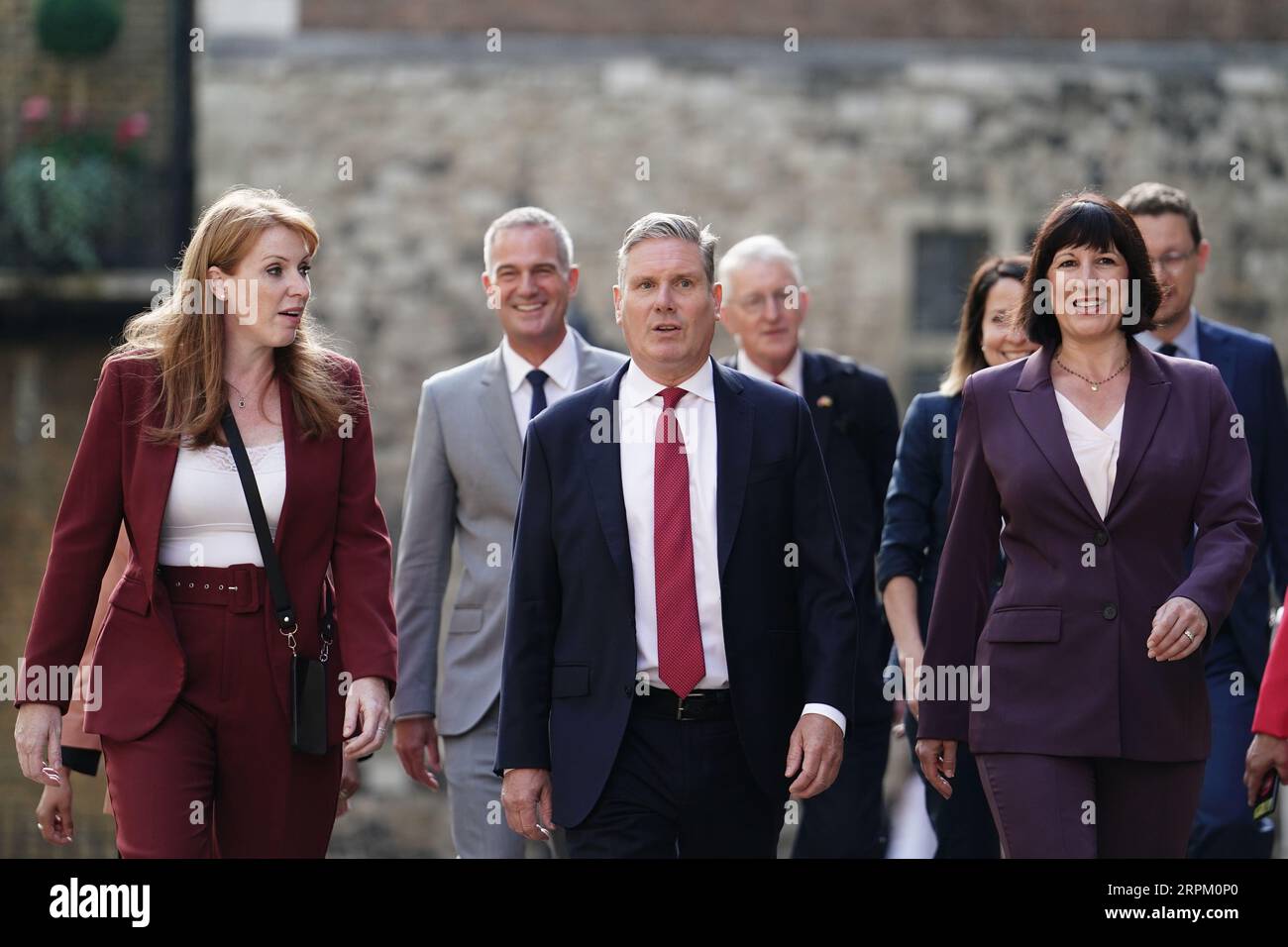 Labour leader Sir Keir Starmer, with Angela Rayner (left) and Rachel ...