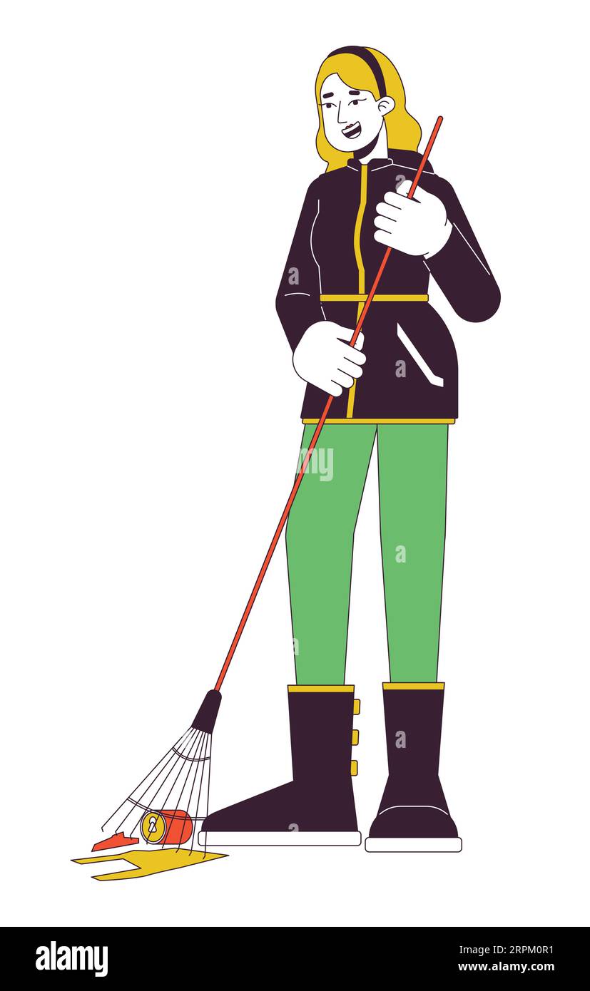 Volunteer woman litter Stock Vector Images - Alamy