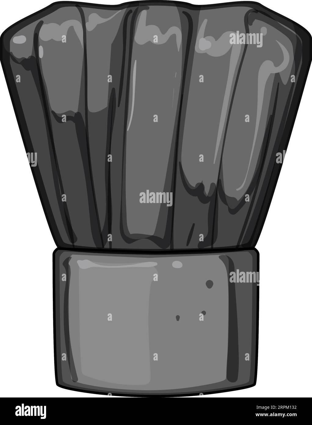 kitchen black chef hat cartoon vector illustration Stock Vector Image ...