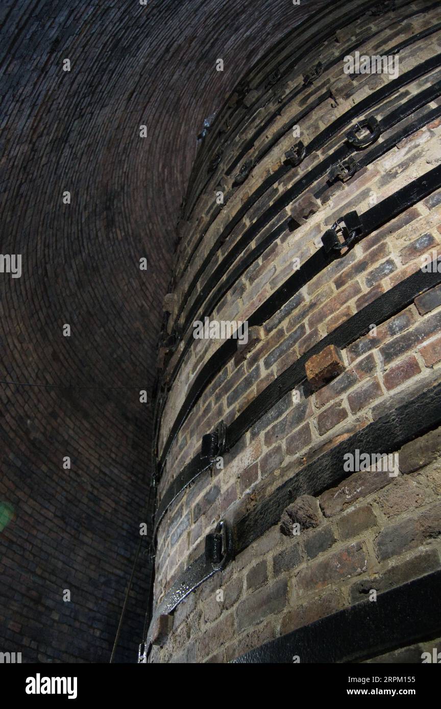 Interior of bottle kiln at the Gladstone Pottery Museum, Stoke-on-Trent ...