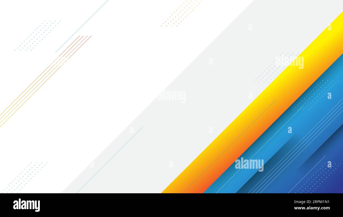 abstract blue and orange background with diagonal shapes composition ...