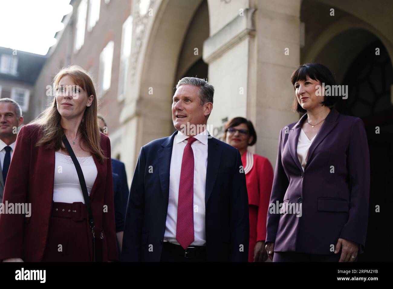 Labour leader Sir Keir Starmer, with Angela Rayner (left) and Rachel ...