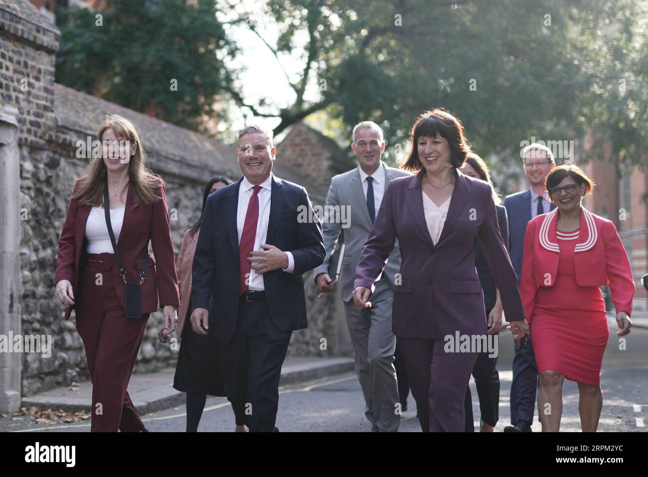 Labour leader Sir Keir Starmer, with Angela Rayner (left) and Rachel ...