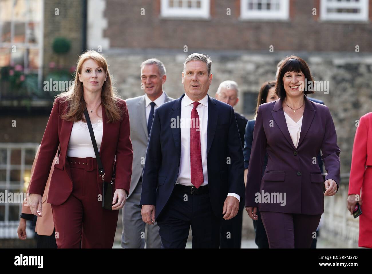 Labour leader Sir Keir Starmer, with Angela Rayner (left) and Rachel ...