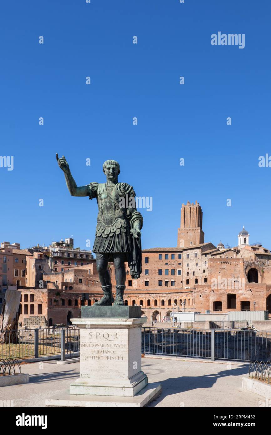 Rome, Italy - August 26, 2020 - Emperor Trajan (Caesar Nerva Traianus ...
