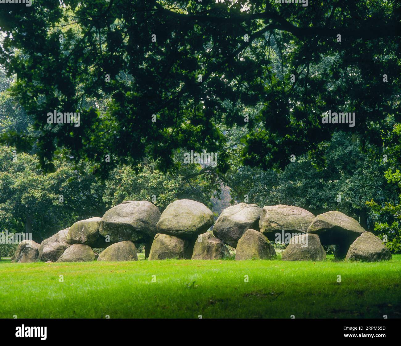 Netherlands, Rolde - typical dutch prehistoric burial ground formed by ...