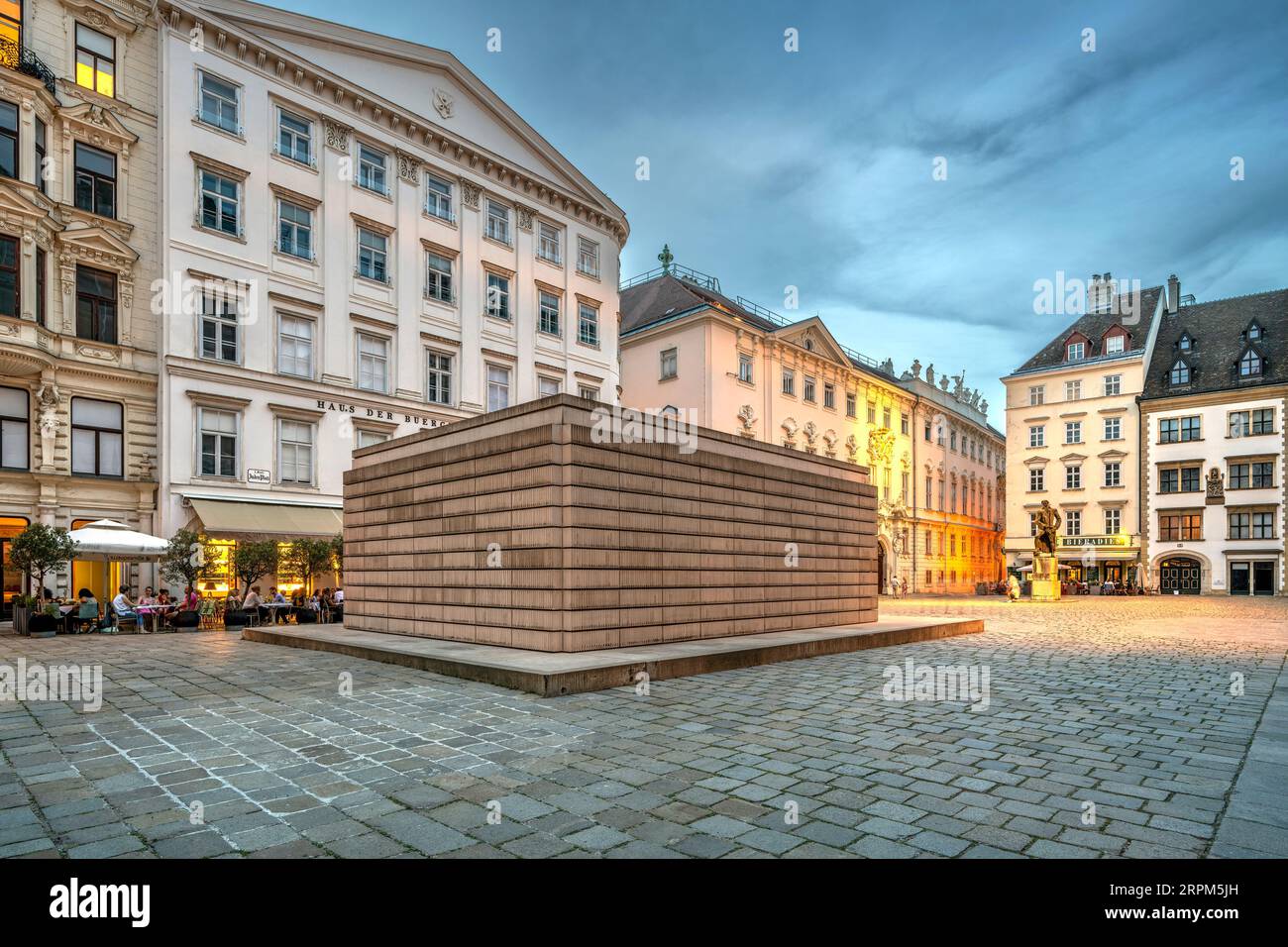 Holocaust memorial, Judenplatz (Jewish Square), Vienna, Austria Stock ...
