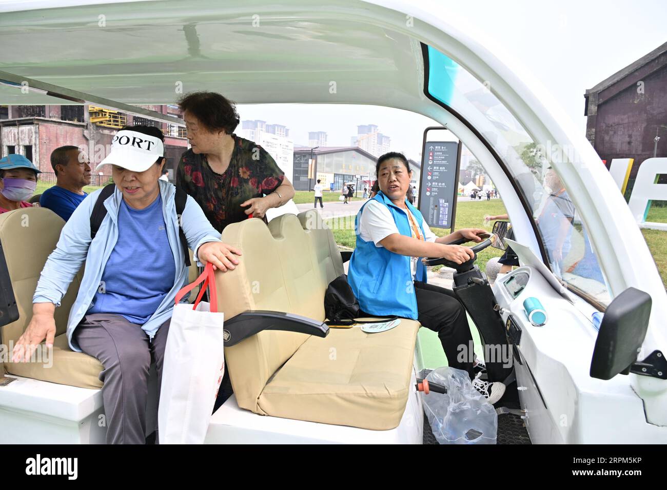 Beijing, China. 5th Sep, 2023. Gao Xianping, driver of a shuttle bus ...