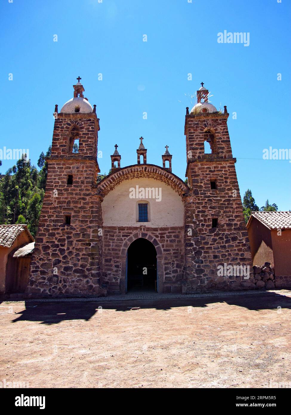 The vintage church in the small city on Altiplano, Peru Stock Photo - Alamy