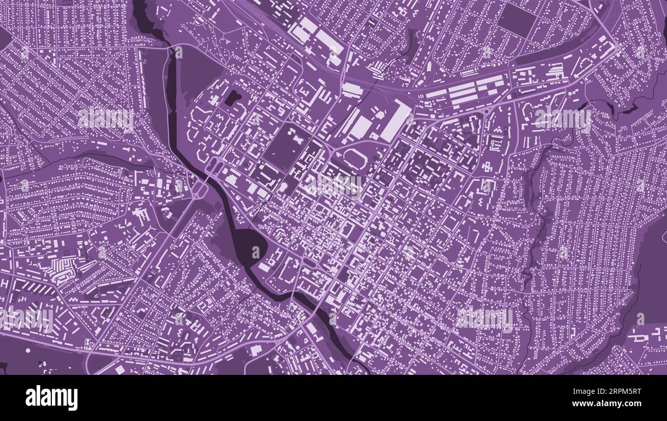 Background Kropyvnytskyi map, Ukraine, purple city poster. Vector map ...