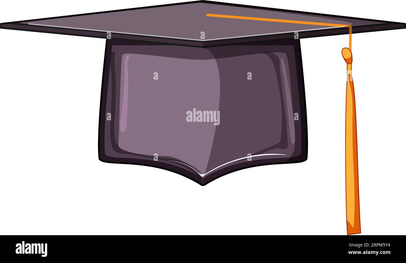 student graduation hat cartoon vector illustration Stock Vector Image ...