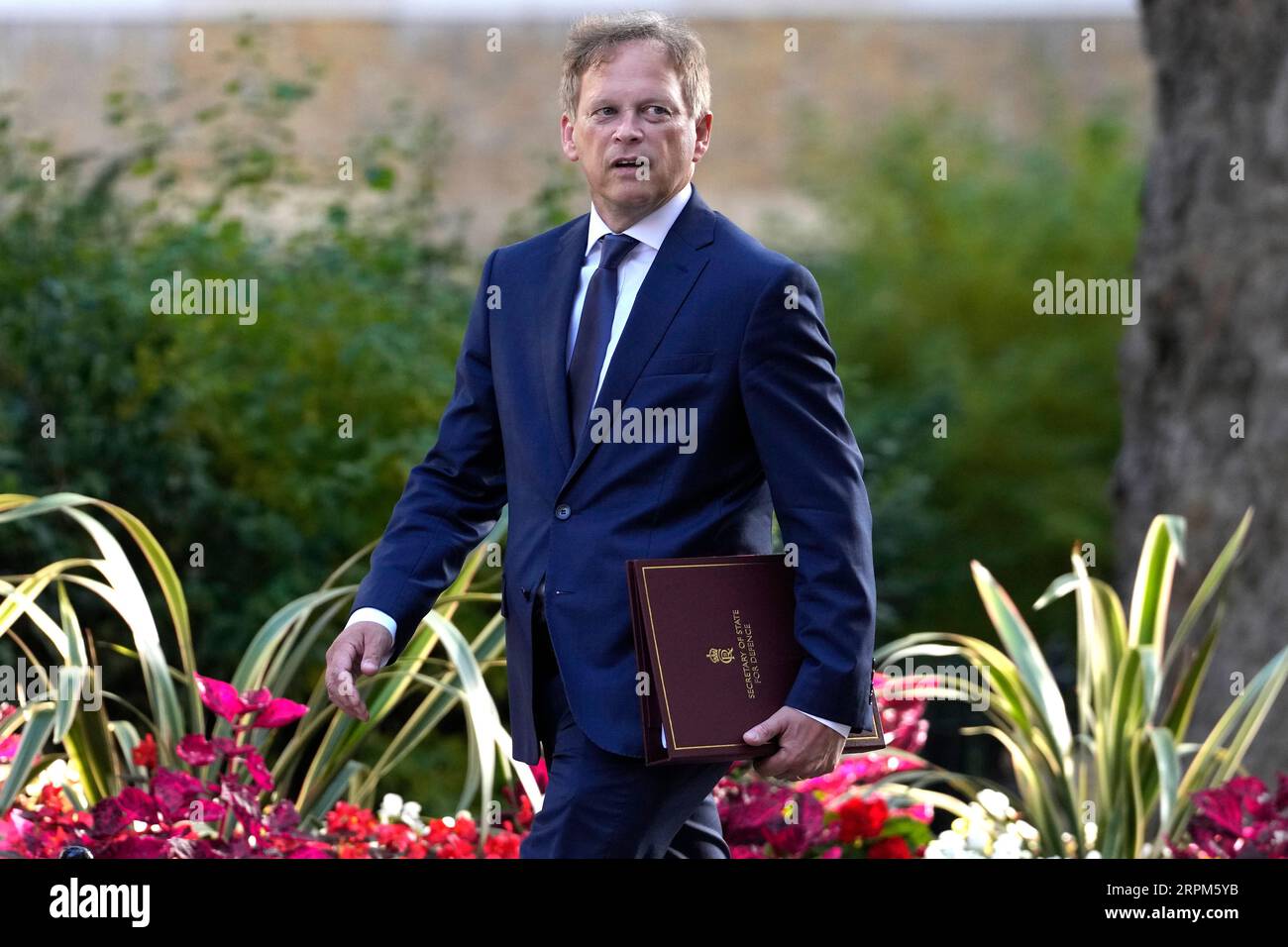 Britain's Defence Minister Grant Shapps arrives for a cabinet meeting ...