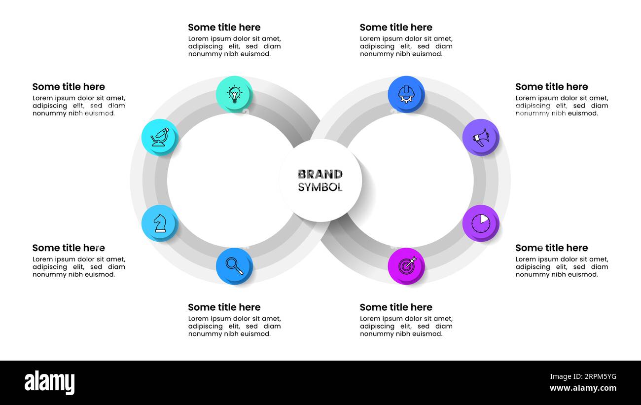 Infographic template with icons and 8 options or steps. Loop. Can be ...