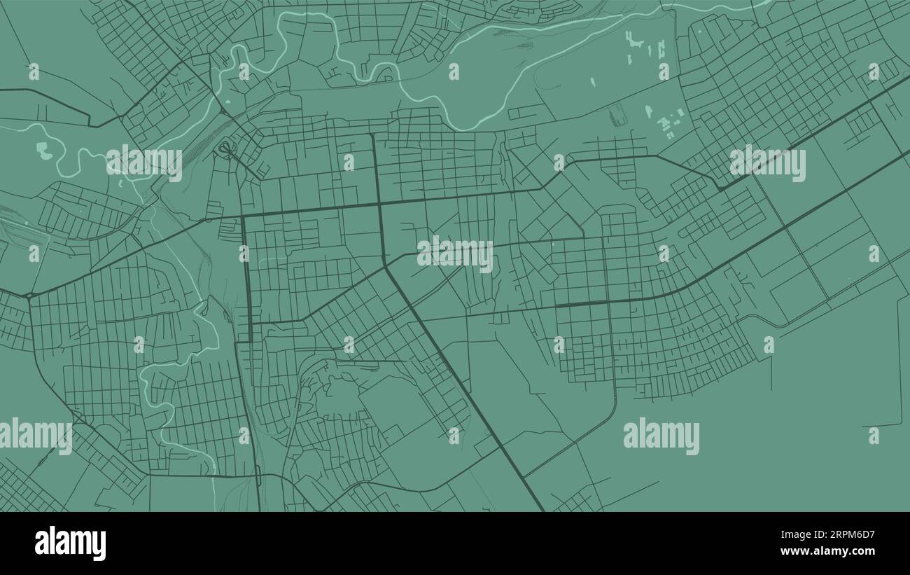 Background Luhansk map, Ukraine, green city poster. Vector map with ...