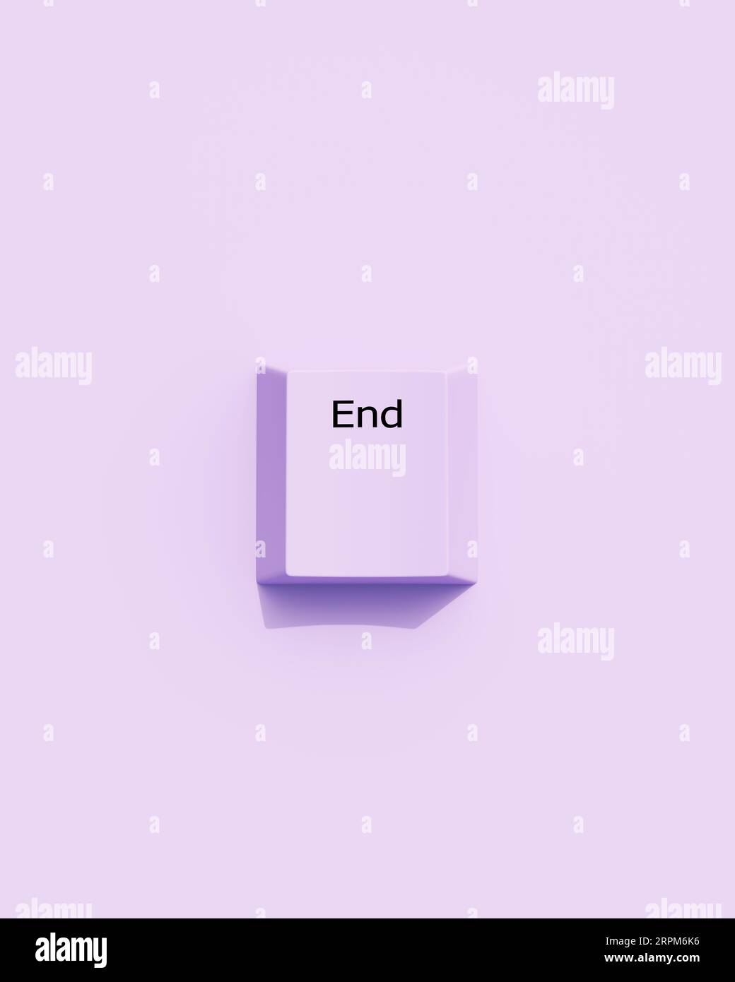Lavender End Keyboard Key Text Sign Square Tile Pale Purple Background
