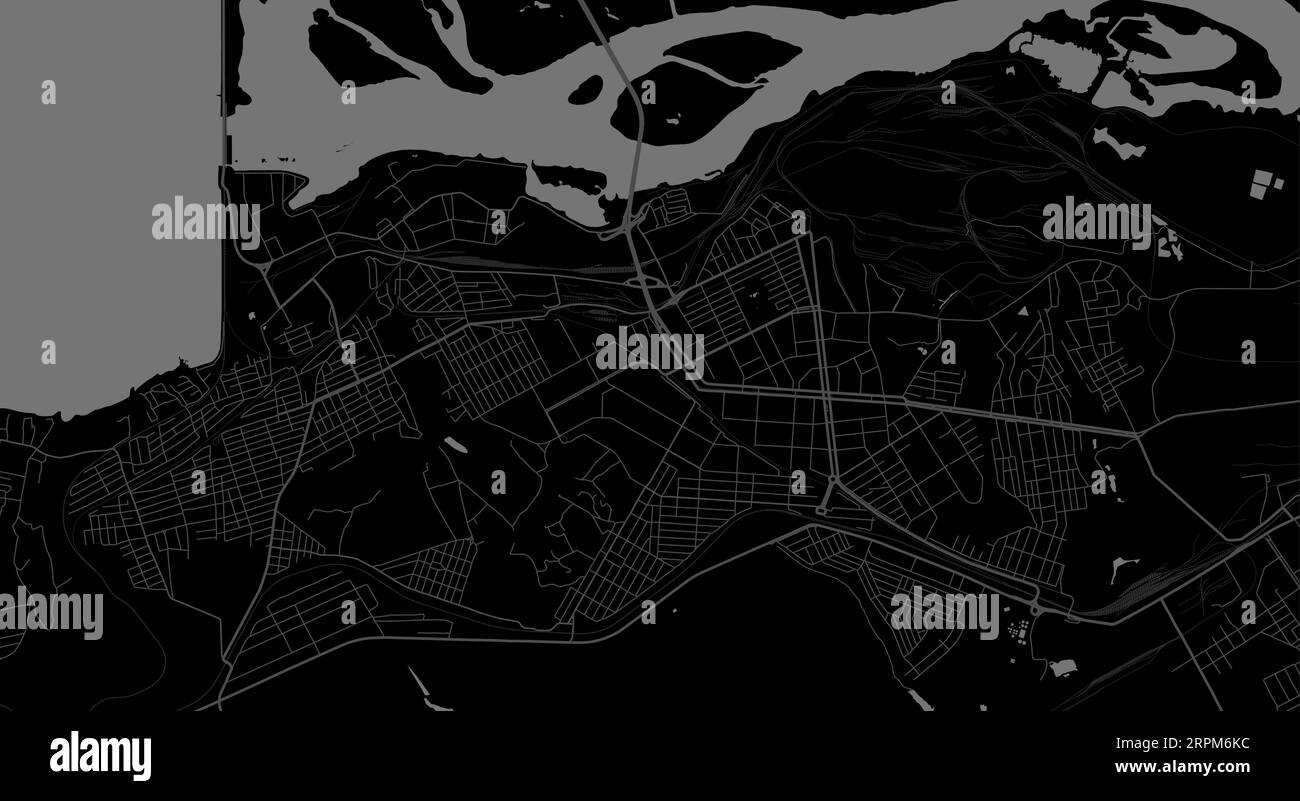 Background Kamianske map, Ukraine, black city poster. Vector map with ...
