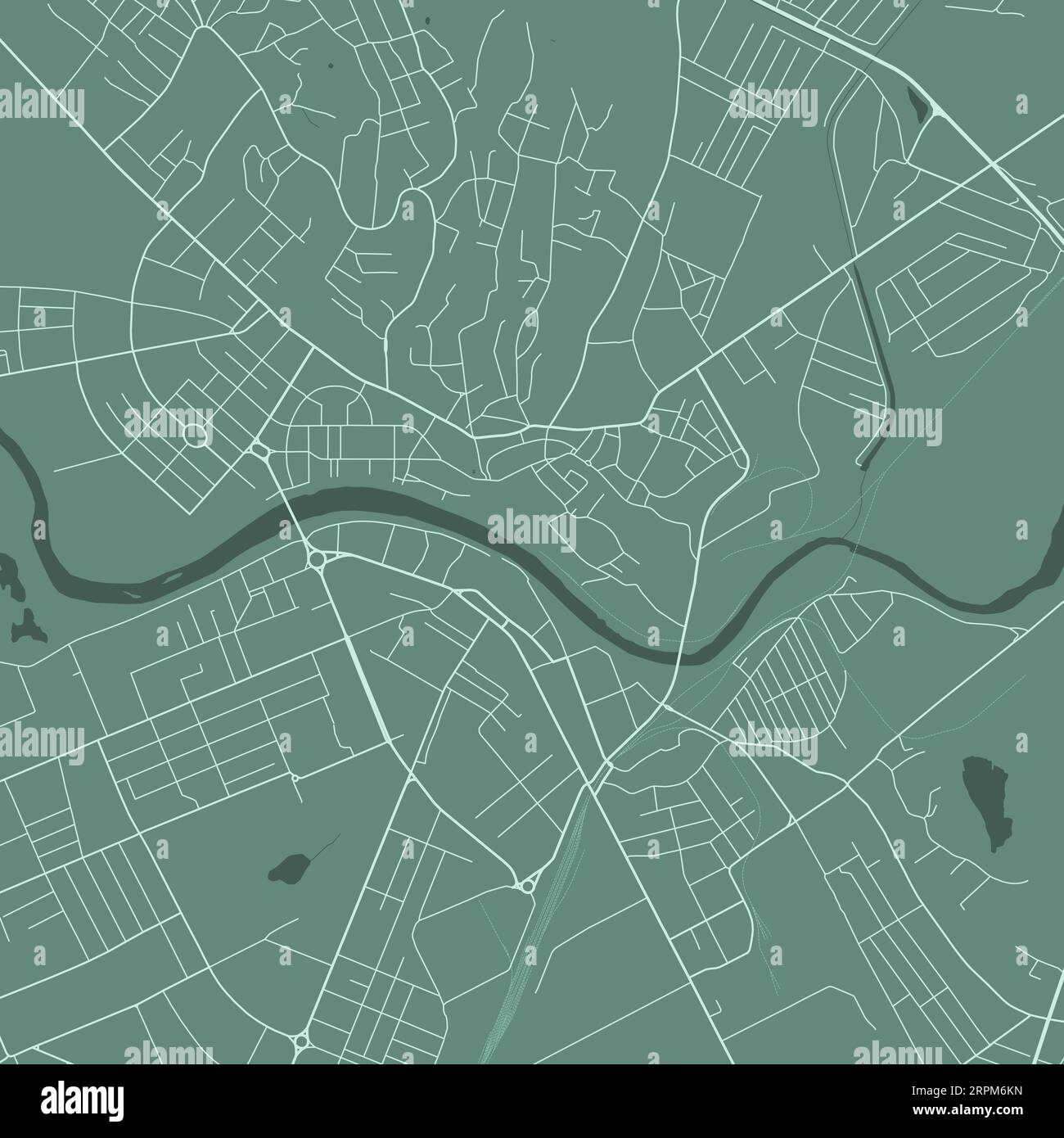 Background Uzhhorod map, Ukraine, green city poster. Vector map with ...