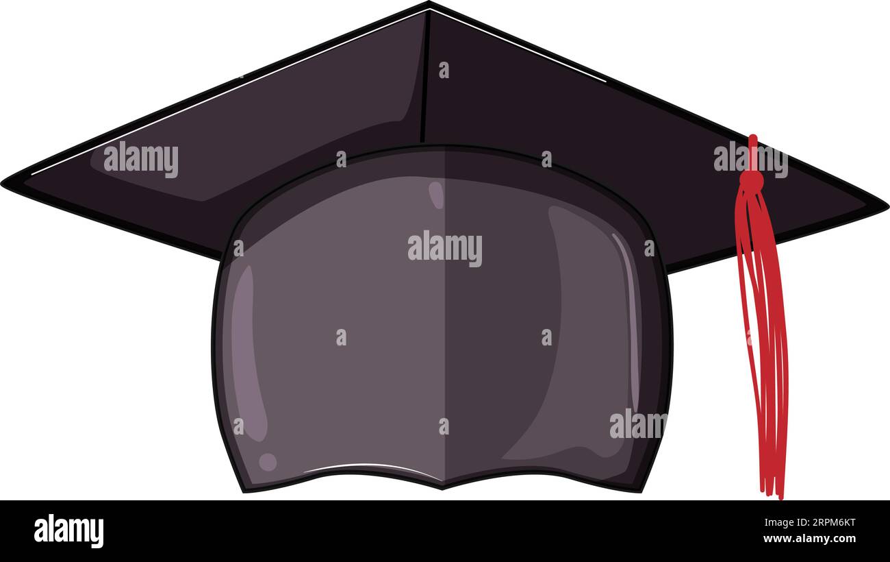 academic graduation hat cartoon vector illustration Stock Vector Image ...