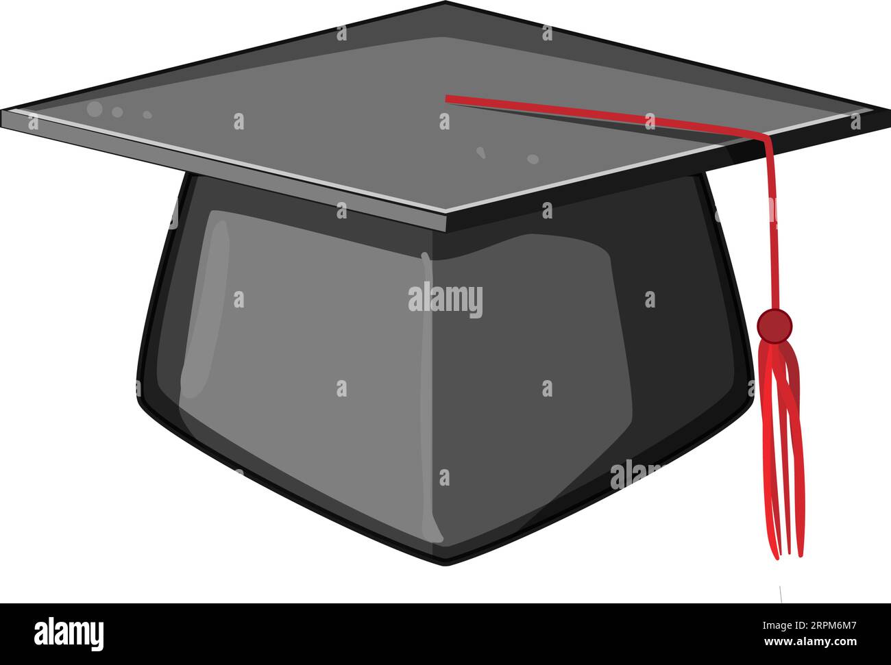 study graduation hat cartoon vector illustration Stock Vector Image ...
