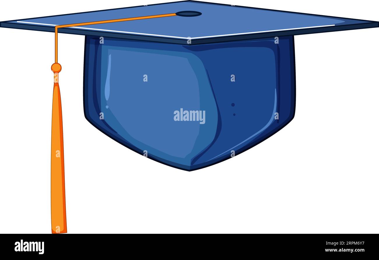 school graduation hat cartoon vector illustration Stock Vector Image ...