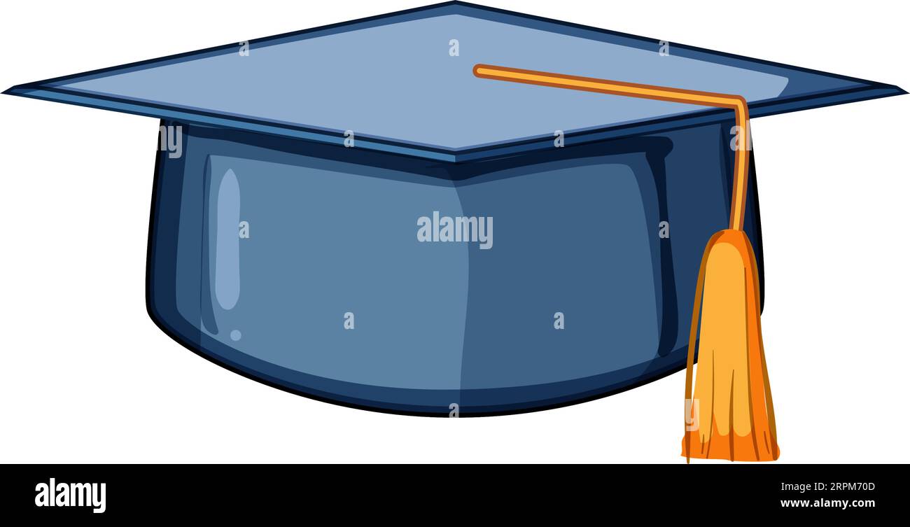 diploma graduation hat cartoon vector illustration Stock Vector Image ...
