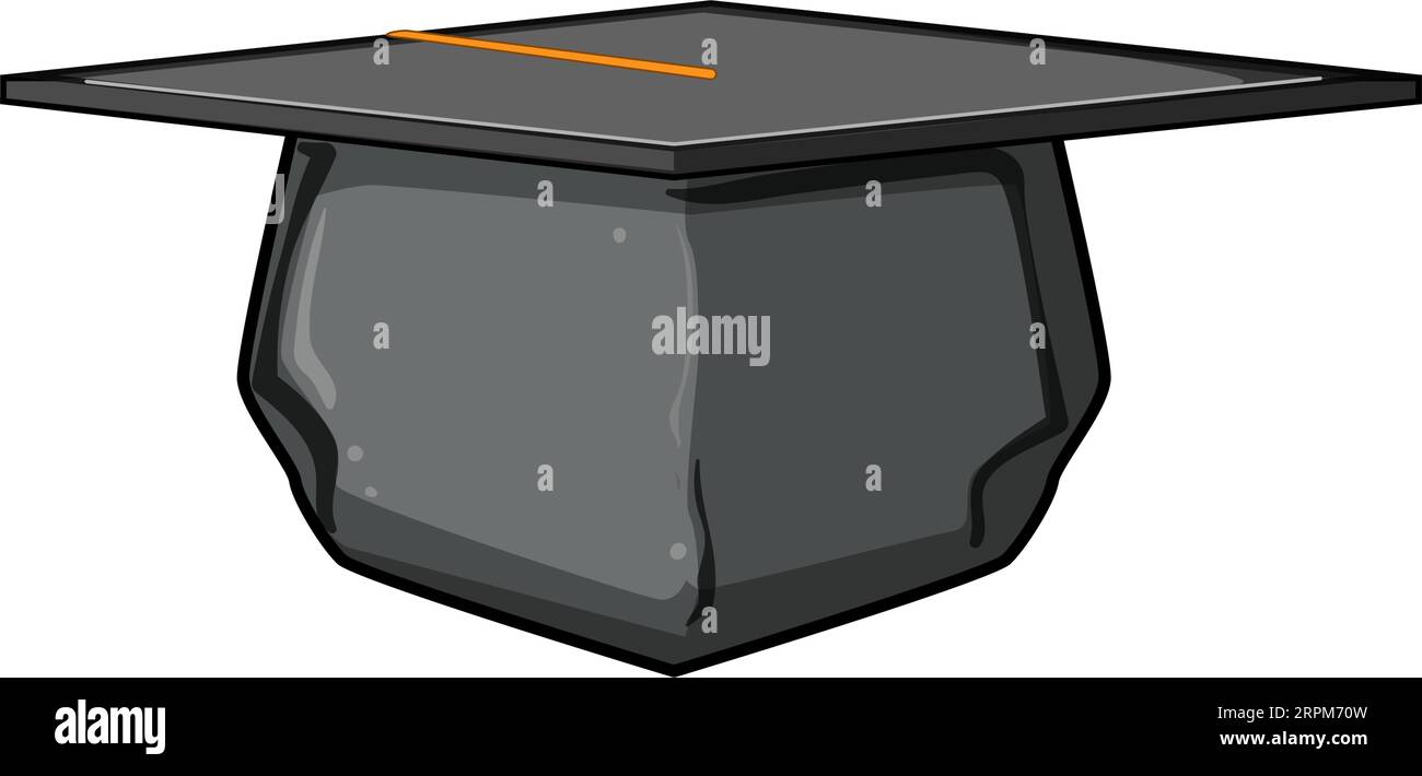 university graduation hat cartoon vector illustration Stock Vector ...