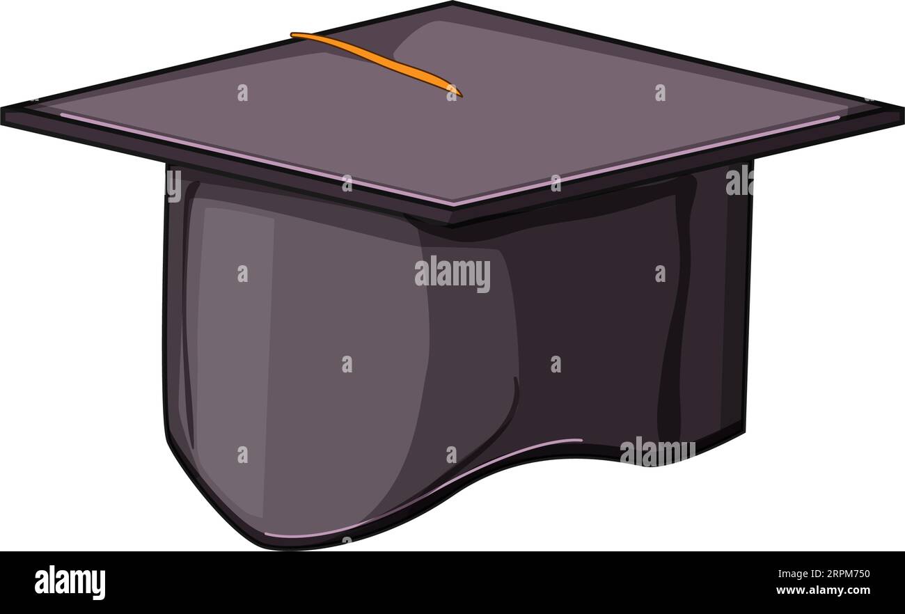 college graduation hat cartoon vector illustration Stock Vector Image ...