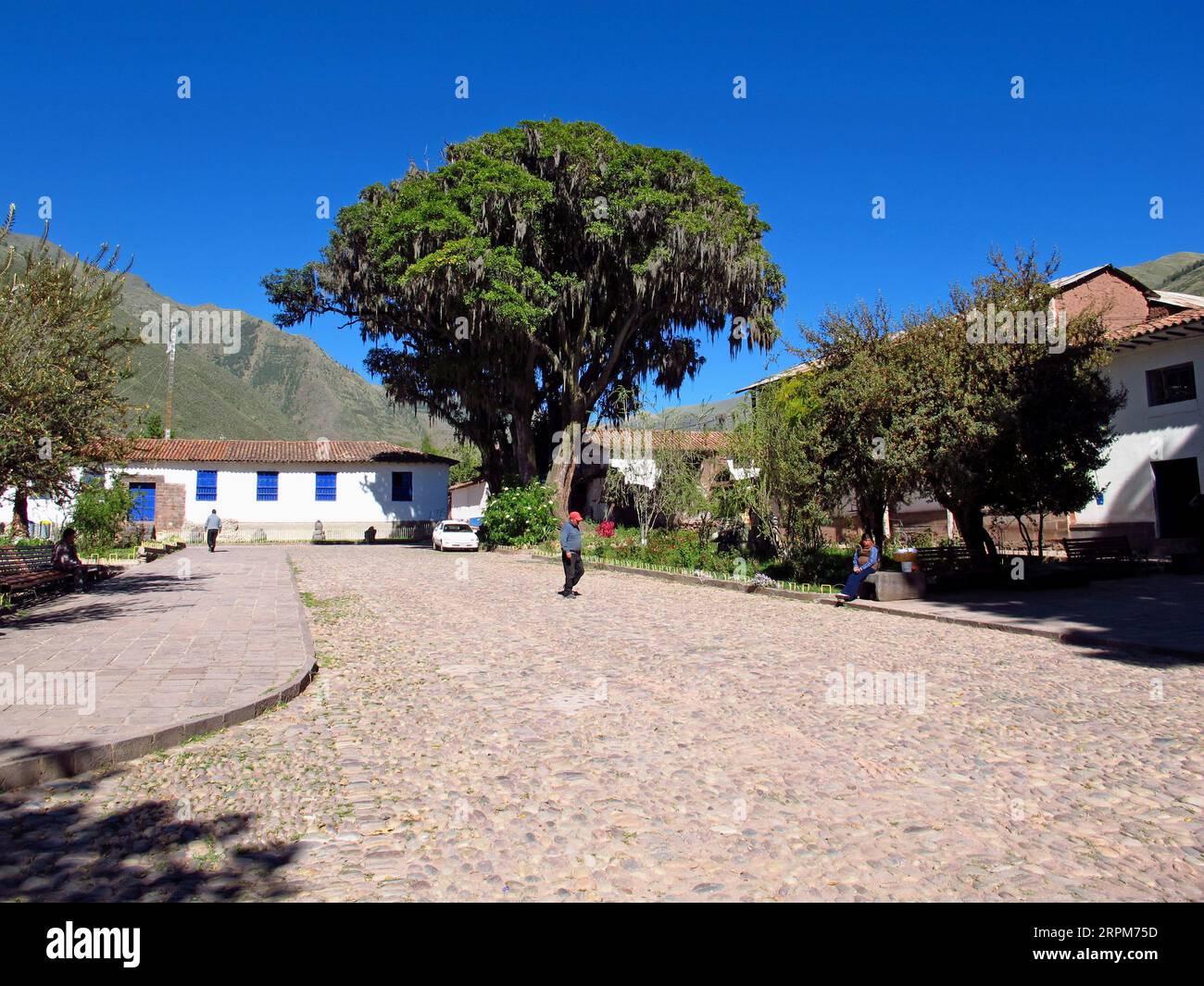 The street in the small city on Altiplano, Peru, South America Stock ...