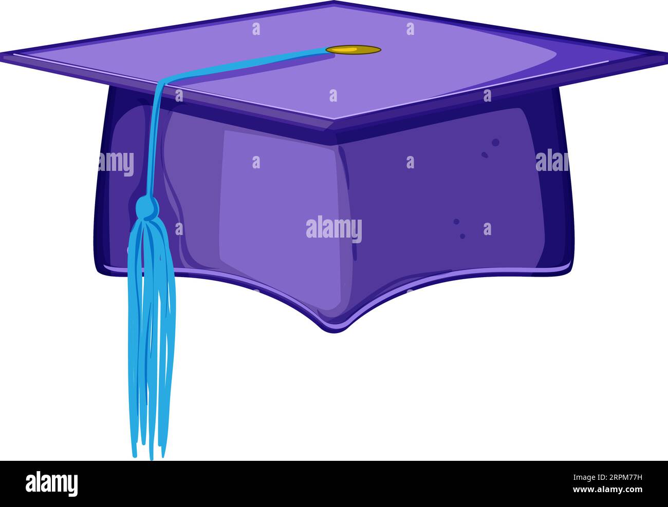 black graduation hat cartoon vector illustration Stock Vector Image ...